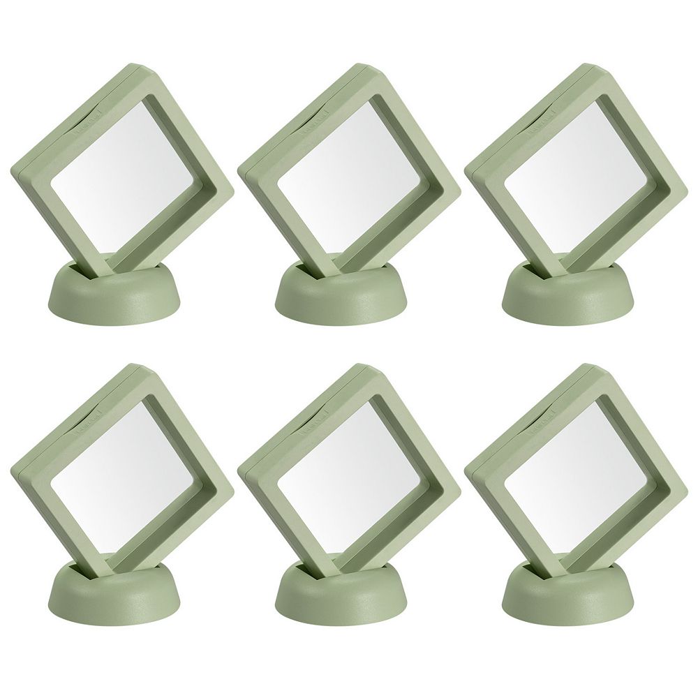 Floating Thin Film Display Box With Base 7cm X 7cm X 2cm Pack Of 6
