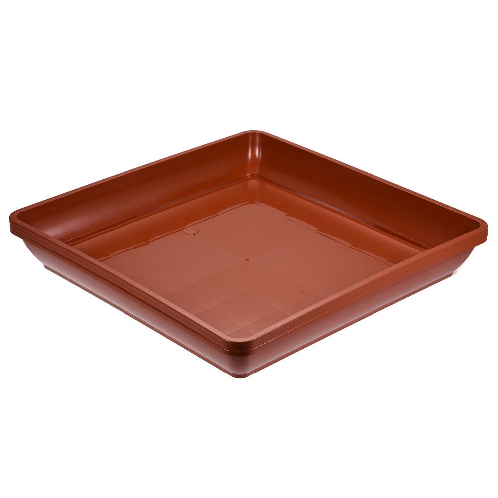 Plant Pot Saucer 14" Plastic Square Flower Drip Tray For Indoor Outdoor ...