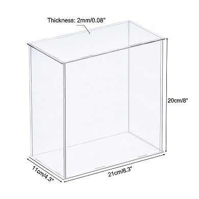 Acrylic Display Case Plastic Box Cube Storage Box Transparent Assemble Dustproof Showcase