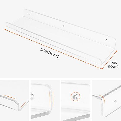 Acrylic Floating Shelves Clear Shelves For Bedroom Living Room And ...