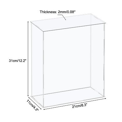 Acrylic Display Case Plastic Box Cube Storage Box Clear Assemble ...