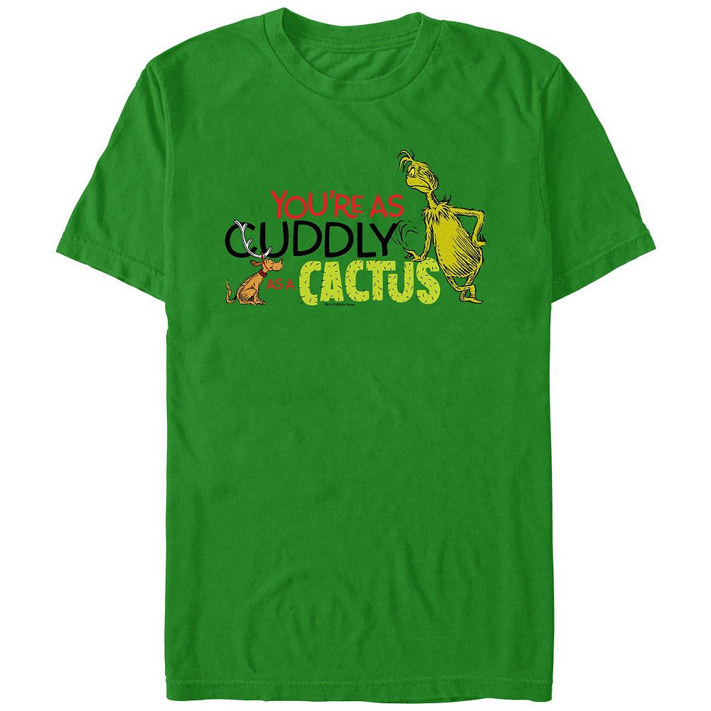 Big & Tall Dr. Seuss Grinch Cuddly As A Cactus Graphic Tee