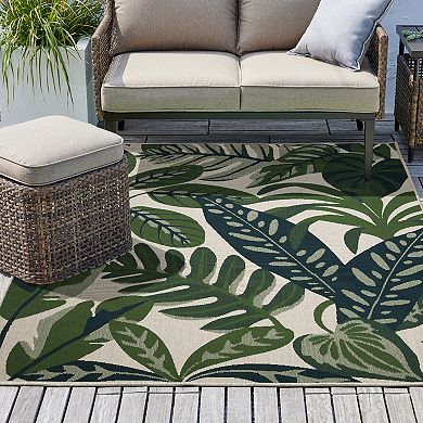 Sonoma Goods For Life® Tropical Leaves Indoor/Outdoor Area Rug