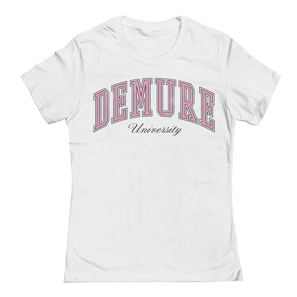 Junior's Grayson Threads The Label Demure University Graphic Tee