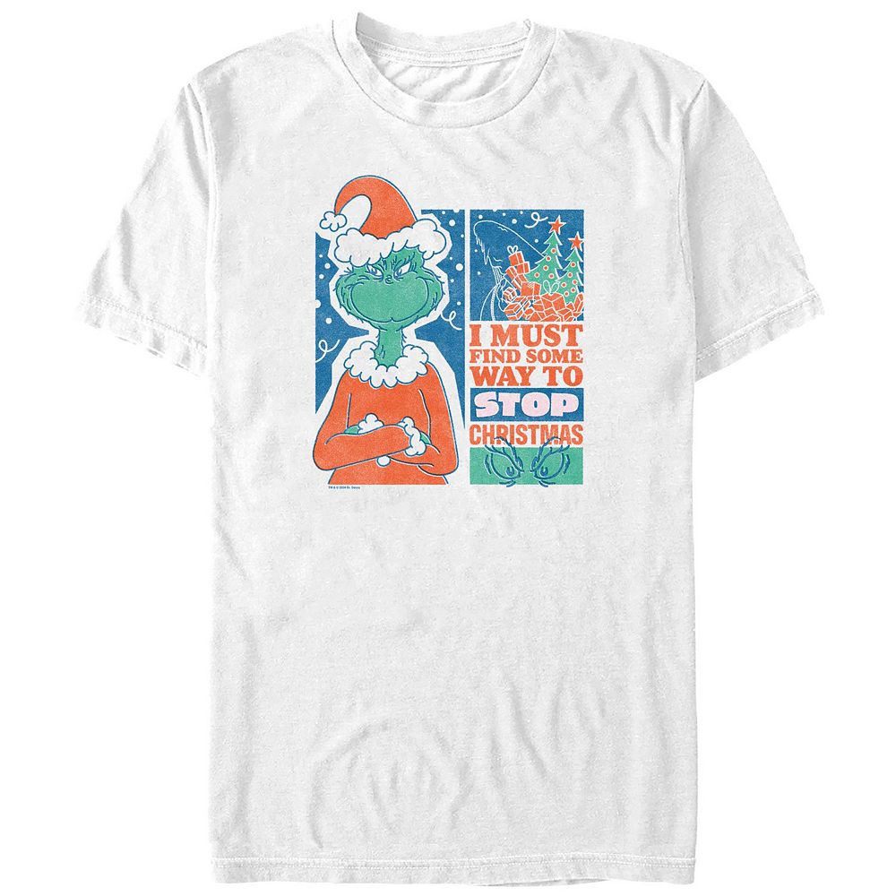 Big & Tall Dr. Seuss Grinch Must Stop Christmas Graphic Tee