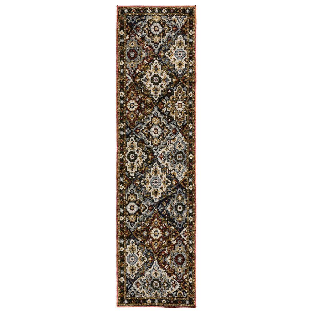 StyleHaven Alexander Traditional Panel Medallions Red/Multi Area or ...