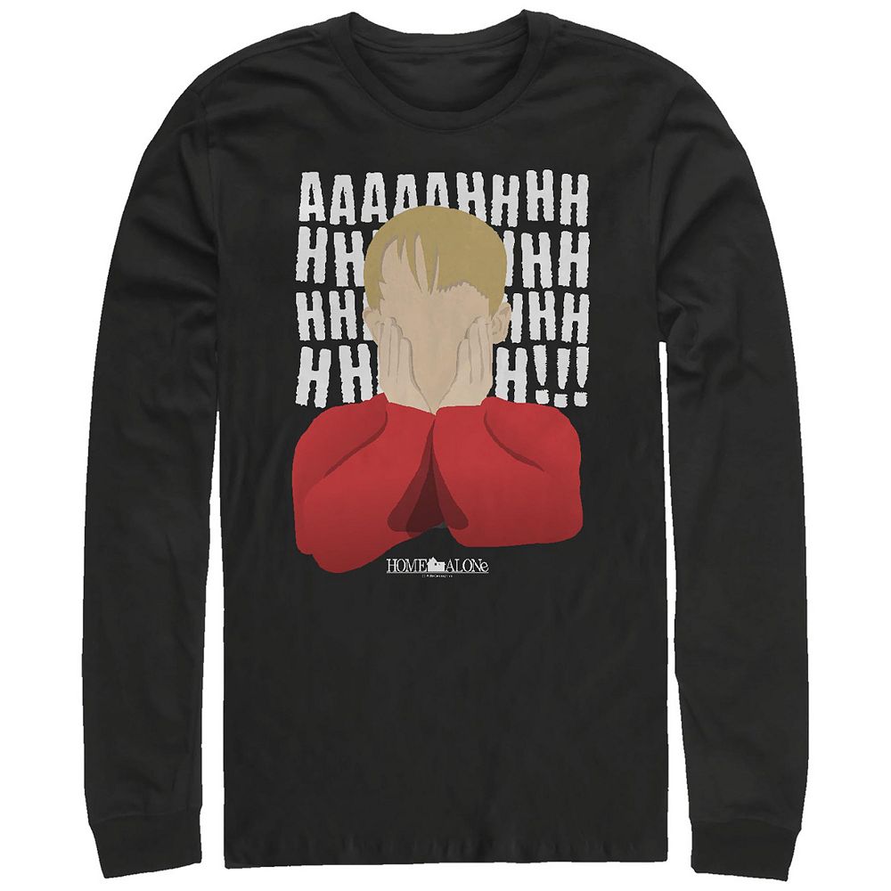 Big & Tall Home Alone Kevin's Scream Long Sleeve Graphic Tee
