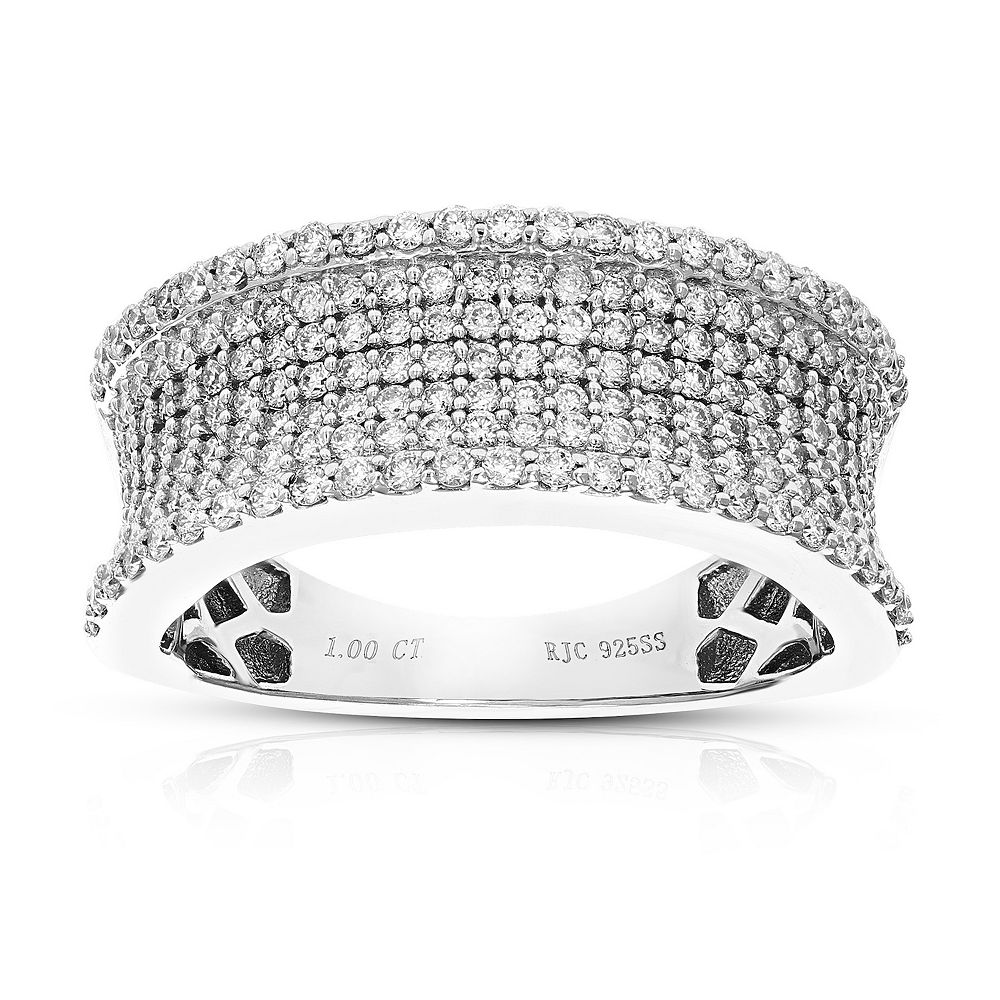 Amairah Sterling Silver 1 Carat T.W. Lab-Grown Diamond Wedding Band