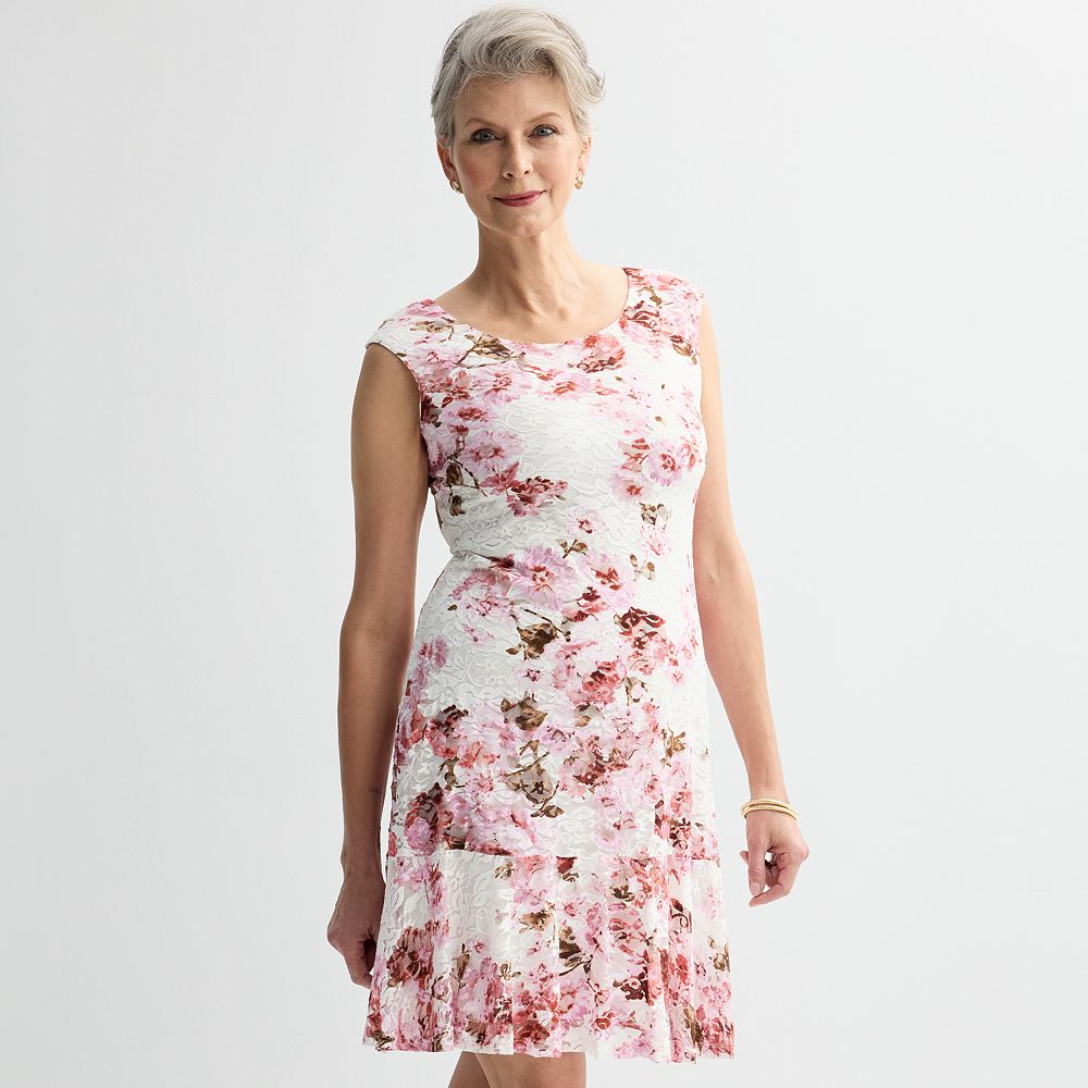 Women's Studio Connection Lace Flounce Dress