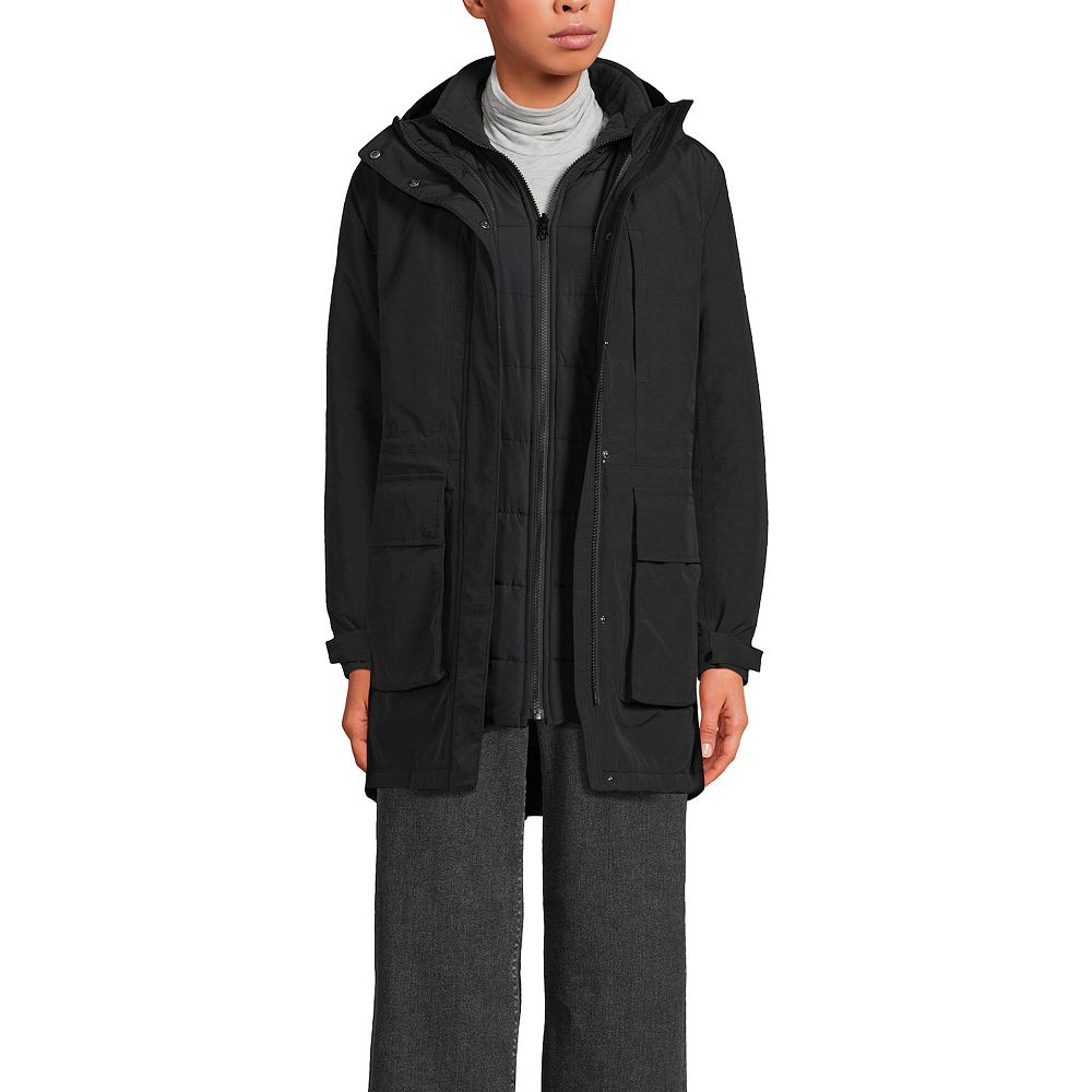 Women's Lands' End Squall Waterproof Insulated 3-in-1 Winter Parka