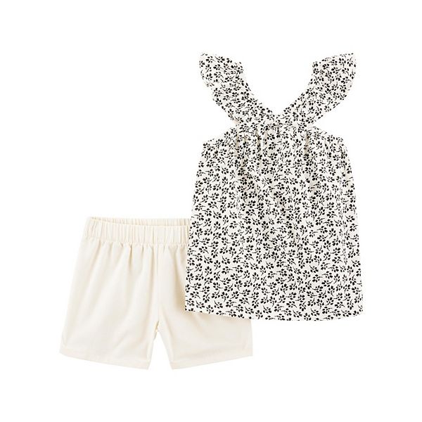 Girls 4-8 Carter's 2-pc. Floral Tank Top & Pull-On Short Set