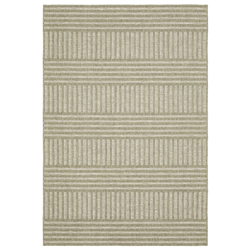 StyleHaven Tangelo Geometric Striped Indoor / Outdoor Area Rug