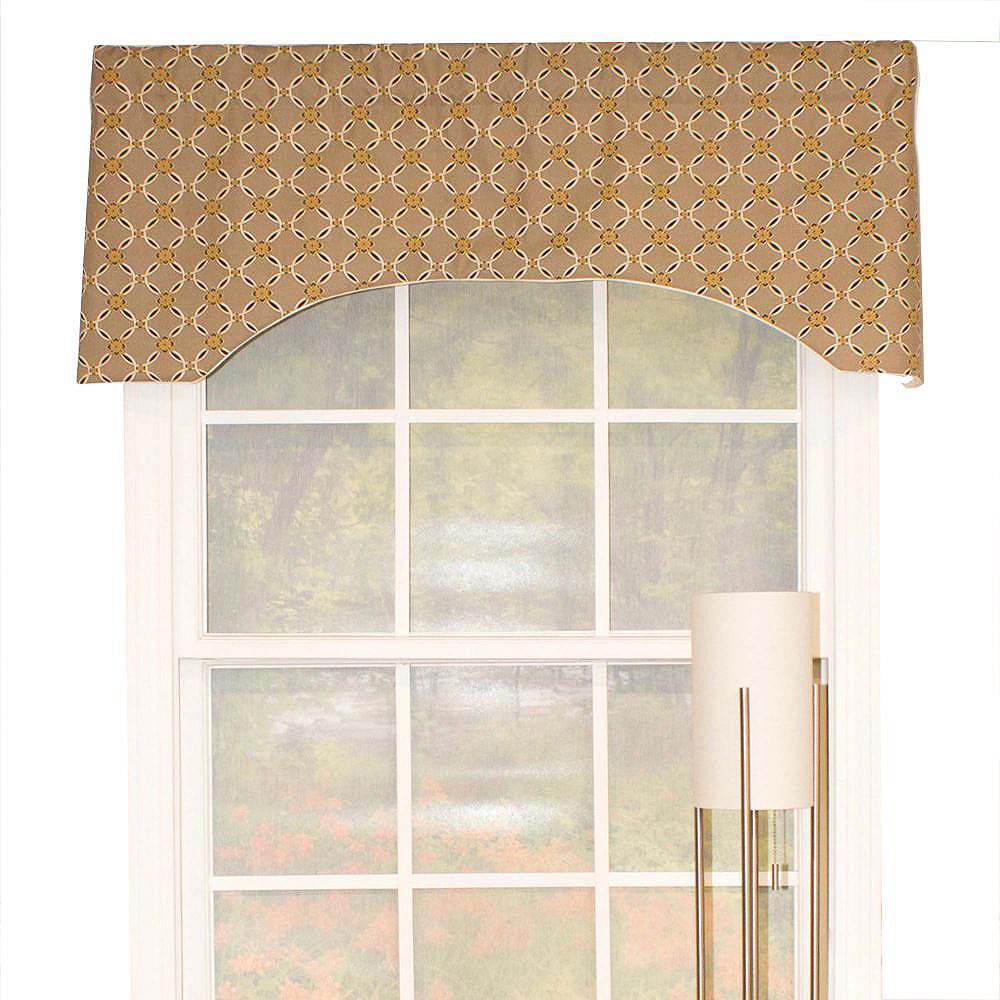 Andromeda Geometric Style Arch All Season Valance 3" Rod Pocket