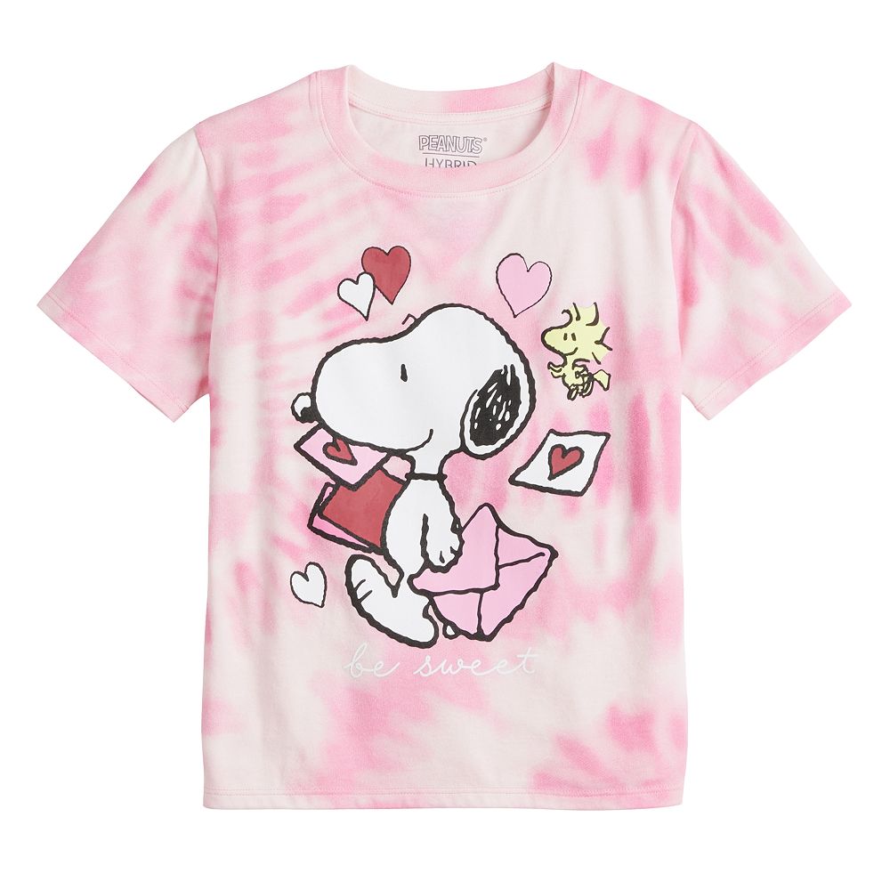 Girls 7-16 Peanuts Snoopy Valentine's Day Tie-Dye Graphic Tee