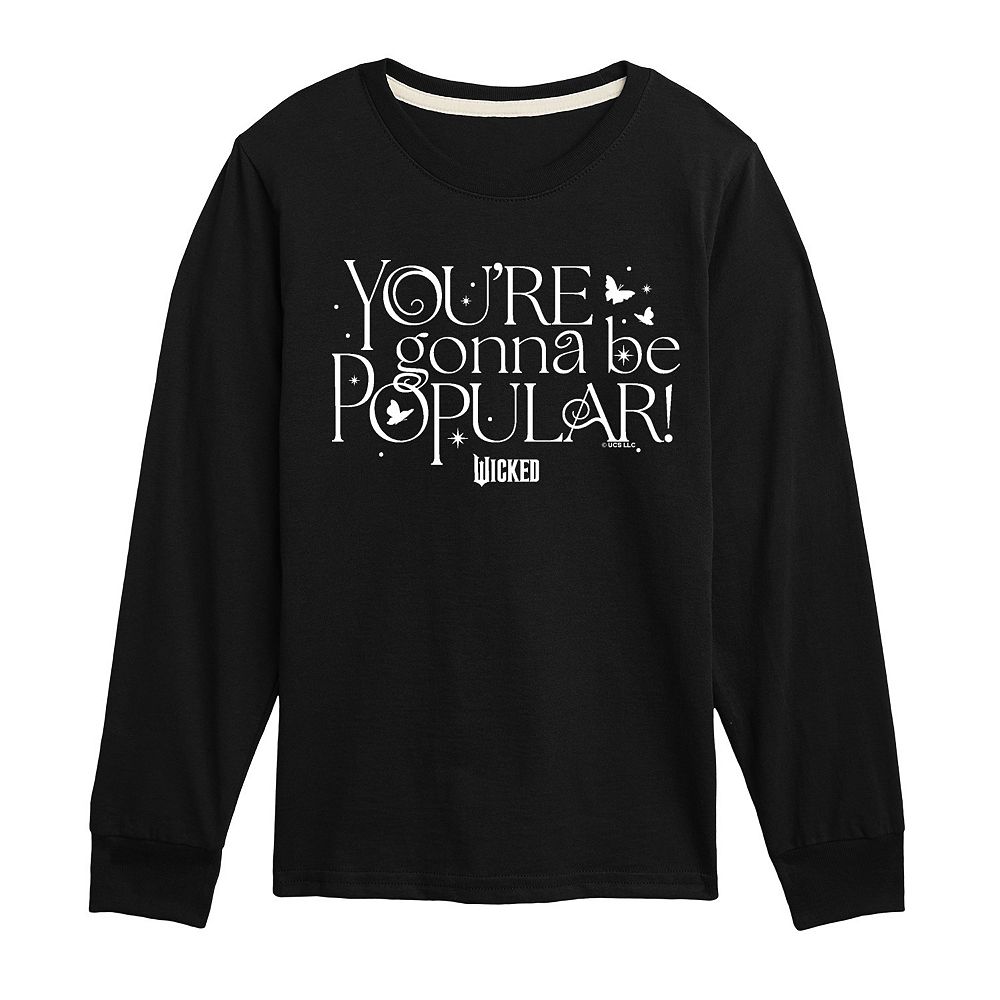 Boys 8-20 Wicked You're Gonna Be Popular Long Sleeve Graphic Tee