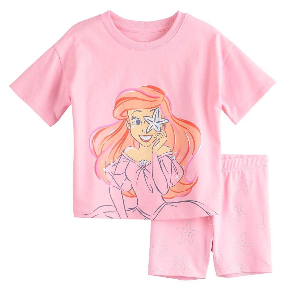 Disney's The Little Mermaid Ariel Baby & Toddler Oversized Tee & Bike ...