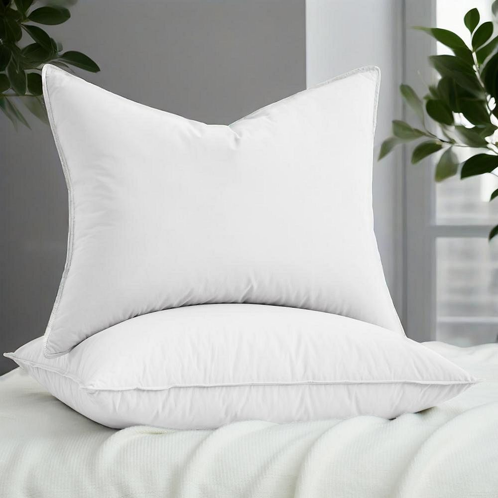 Unikome 2 Pack Cotton Cover Goose Down Feather Pillow