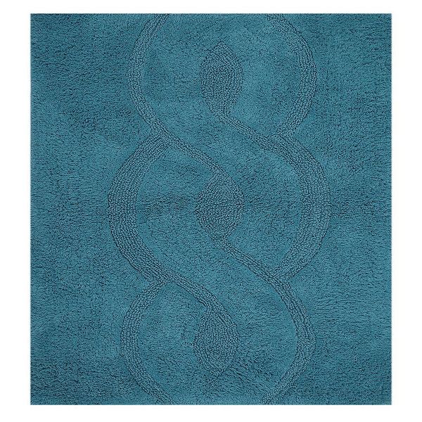 Beautiful Sculptured Chain Design Bath Rug With Anti Skid Latex Back