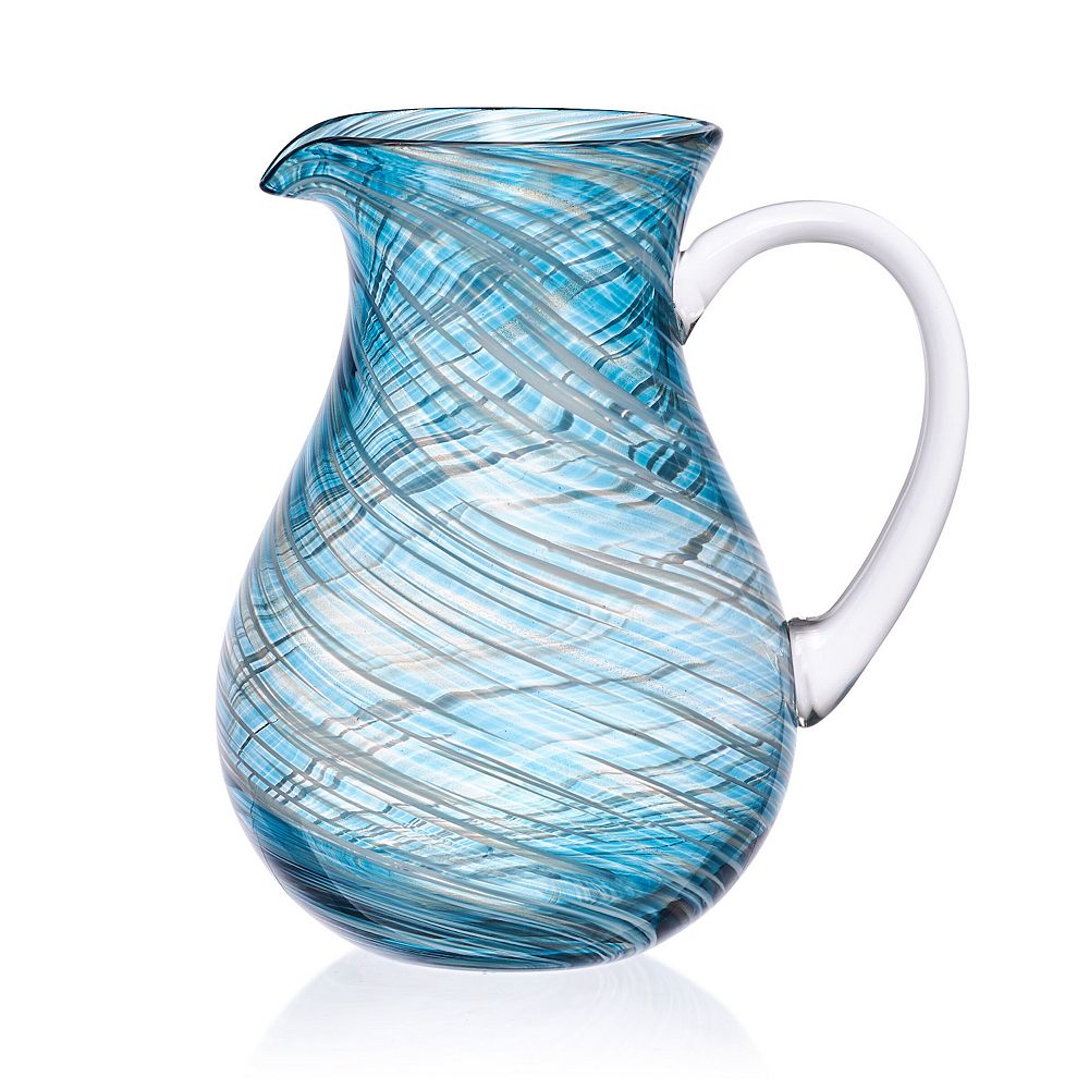 Mikasa Color Swirl Blue Pitcher