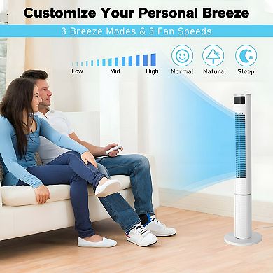 43 Inches Oscillating Tower Fan With Remote Control