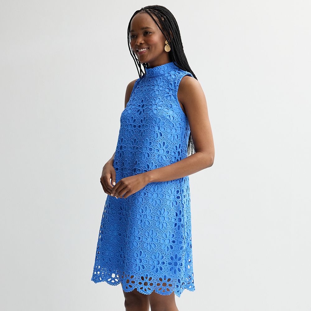 Women's Robbie Bee Tie Mock Neck Dress