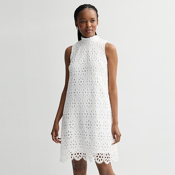 Women's Robbie Bee Tie Mock Neck Dress