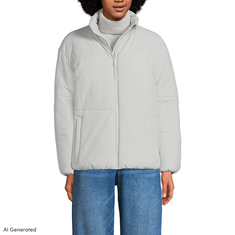 Women's Lands' End Insulated Mockneck Commuter Jacket
