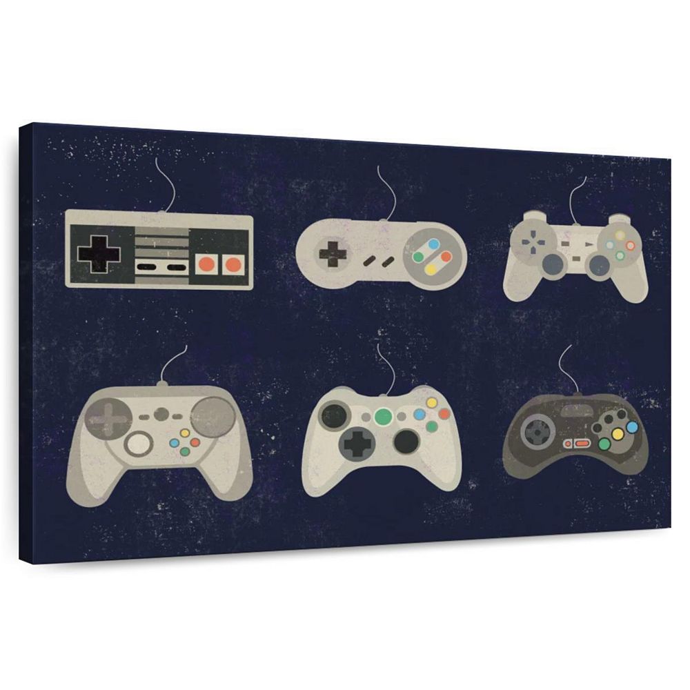 Video Game Controller Evolution Canvas Print
