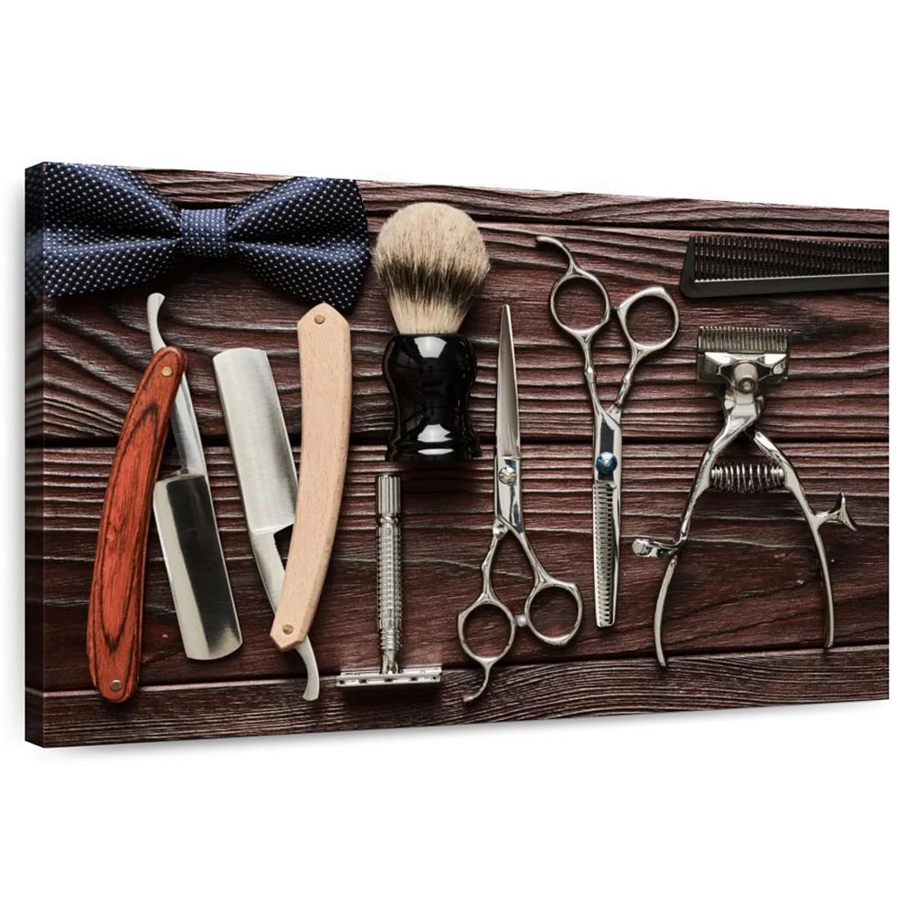Hair Barber Essentials Canvas Print