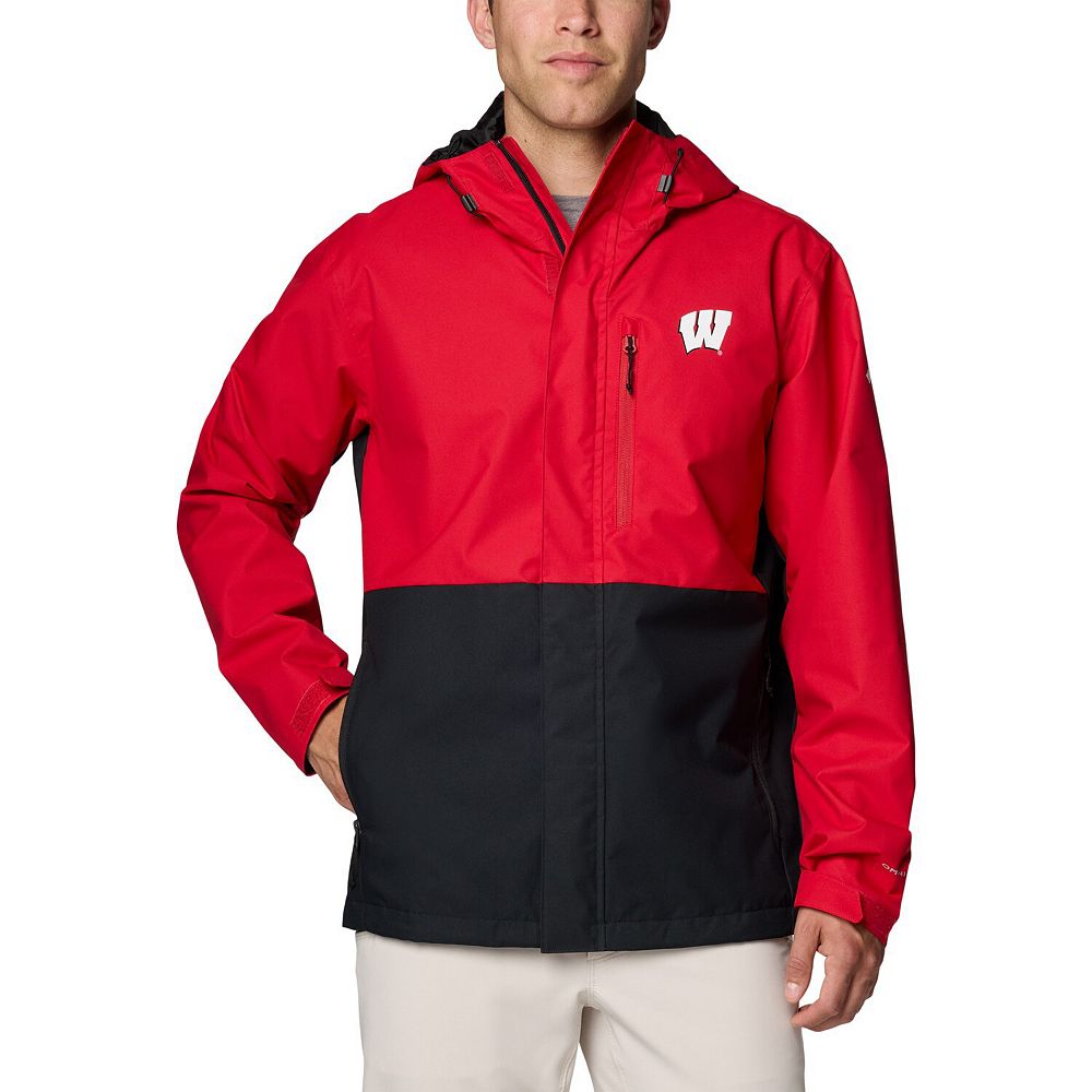 Men's Columbia Red Wisconsin Badgers Field Bound Omni-Tech Full-Zip Jacket