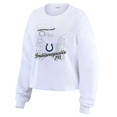 Women's WEAR by Erin Andrews White Indianapolis Colts Postcard Cropped ...