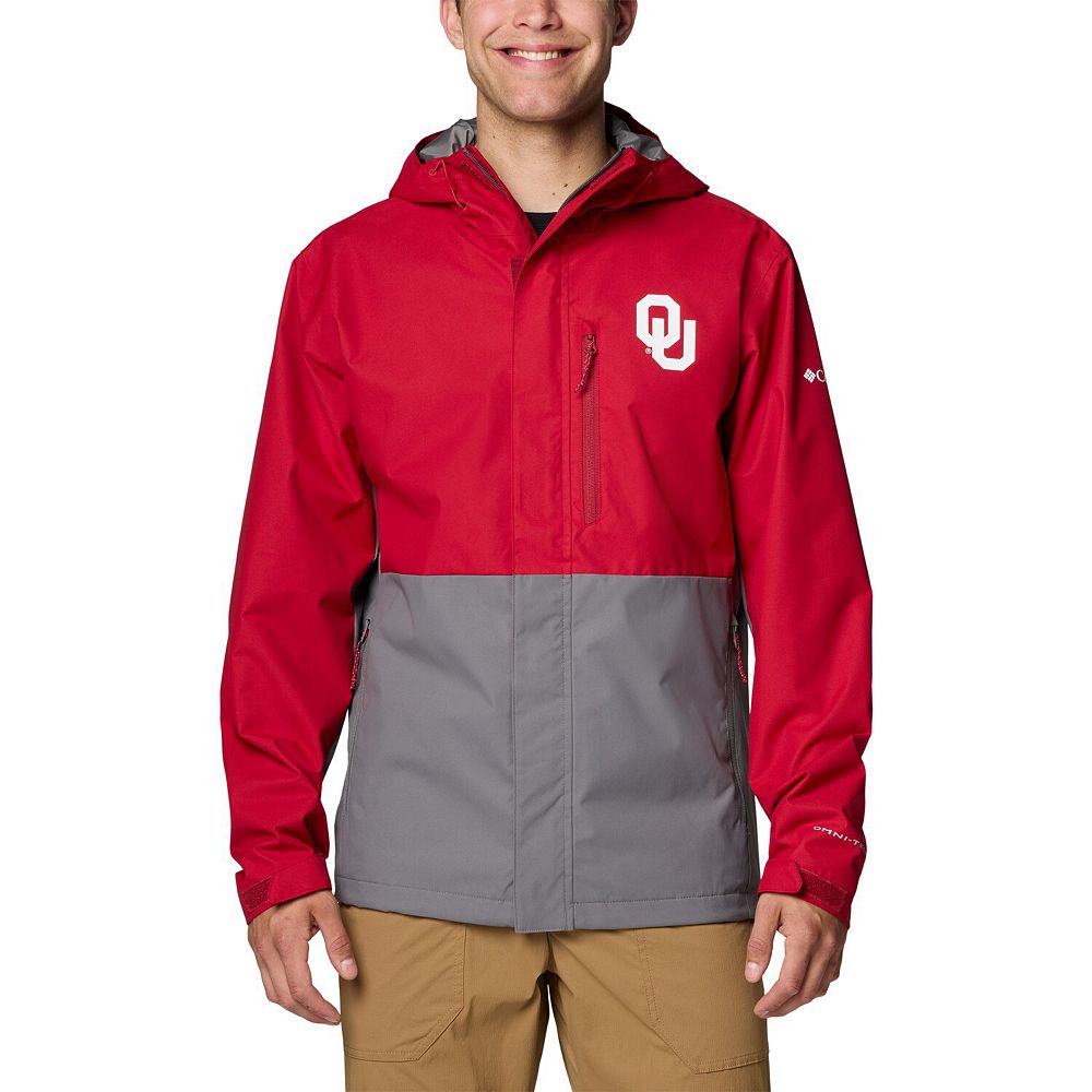 Men's Columbia Crimson Oklahoma Sooners Field Bound Omni-Tech Full-Zip ...