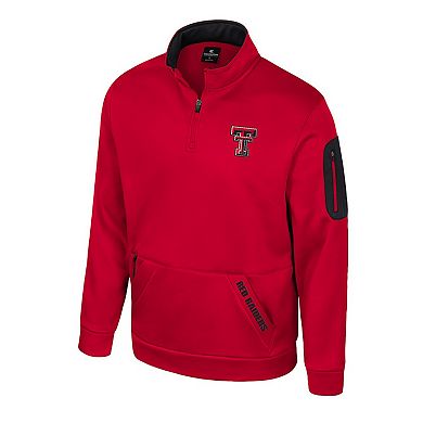 Men's Colosseum Red Texas Tech Red Raiders Mainframe Quarter-Zip Fleece ...