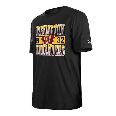Men's New Era Black Washington Commanders City Team T-Shirt