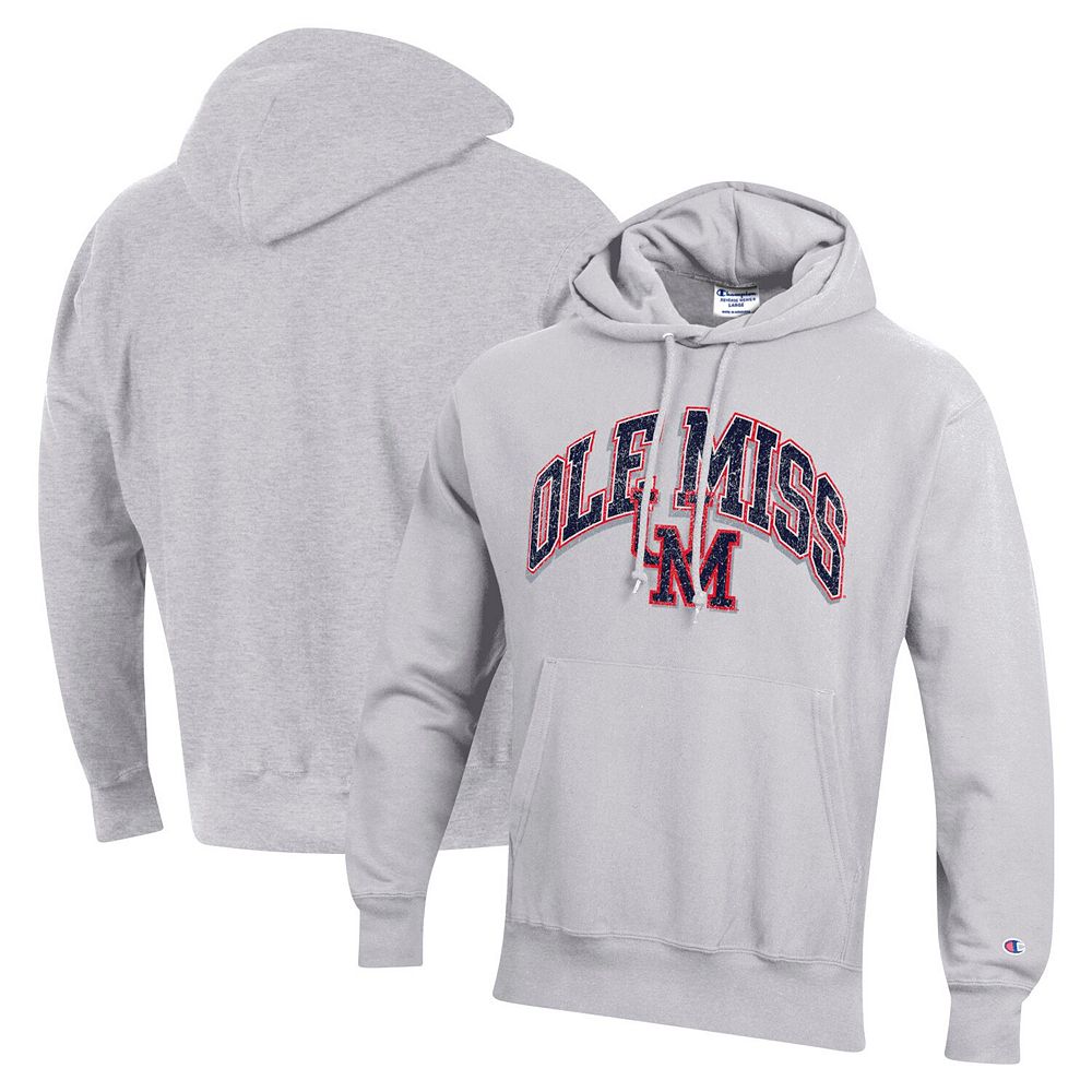 Men's Champion Gray Ole Miss Rebels Vault Late Night Reverse Weave ...