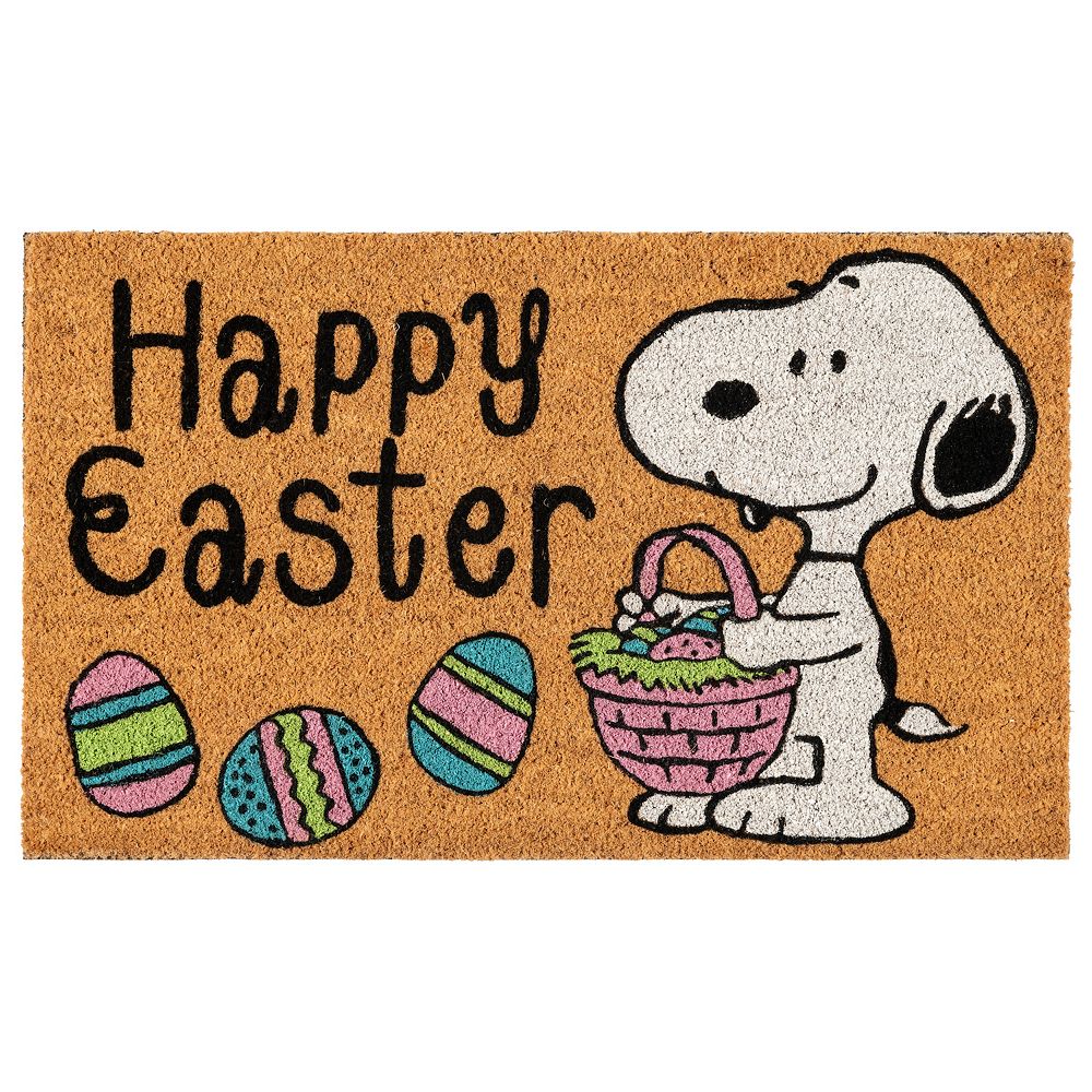 Peanuts Snoopy Easter Modern Graphic Multi 18" x 30" Coir Door Mat