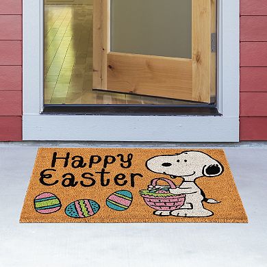 Peanuts Snoopy Easter Modern Graphic Multi 18" x 30" Coir Door Mat