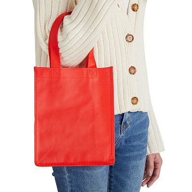 24-Pack Red Reusable Grocery Tote Bags for Shopping - Small Bulk Canvas ...