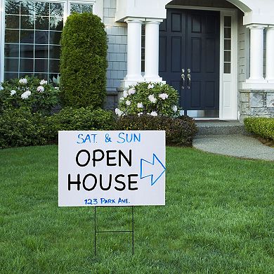 6-Pack Corrugated Plastic Yard Signs with Stakes 17x12 for Outdoor, 4mm ...