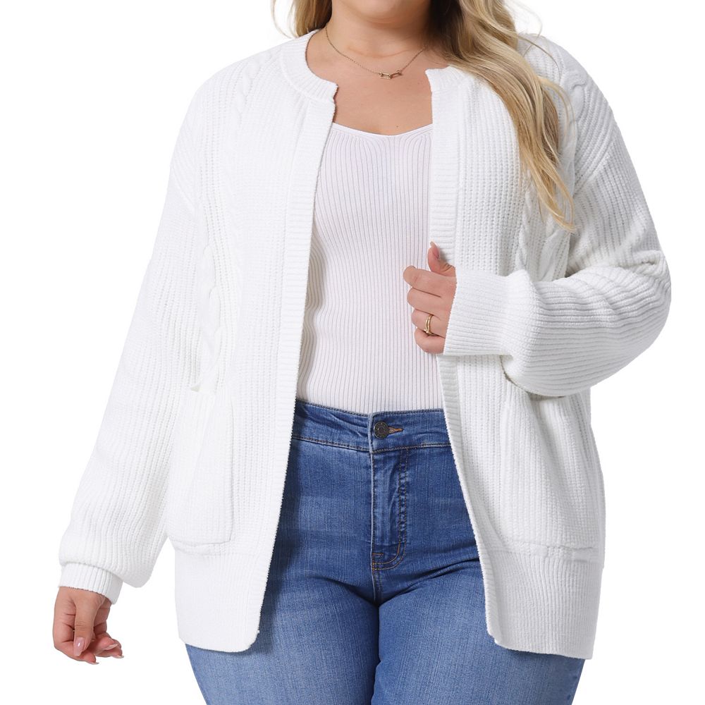 Plus Size Cardigan For Women Classic Long Sleeve Lightweight Sweaters ...