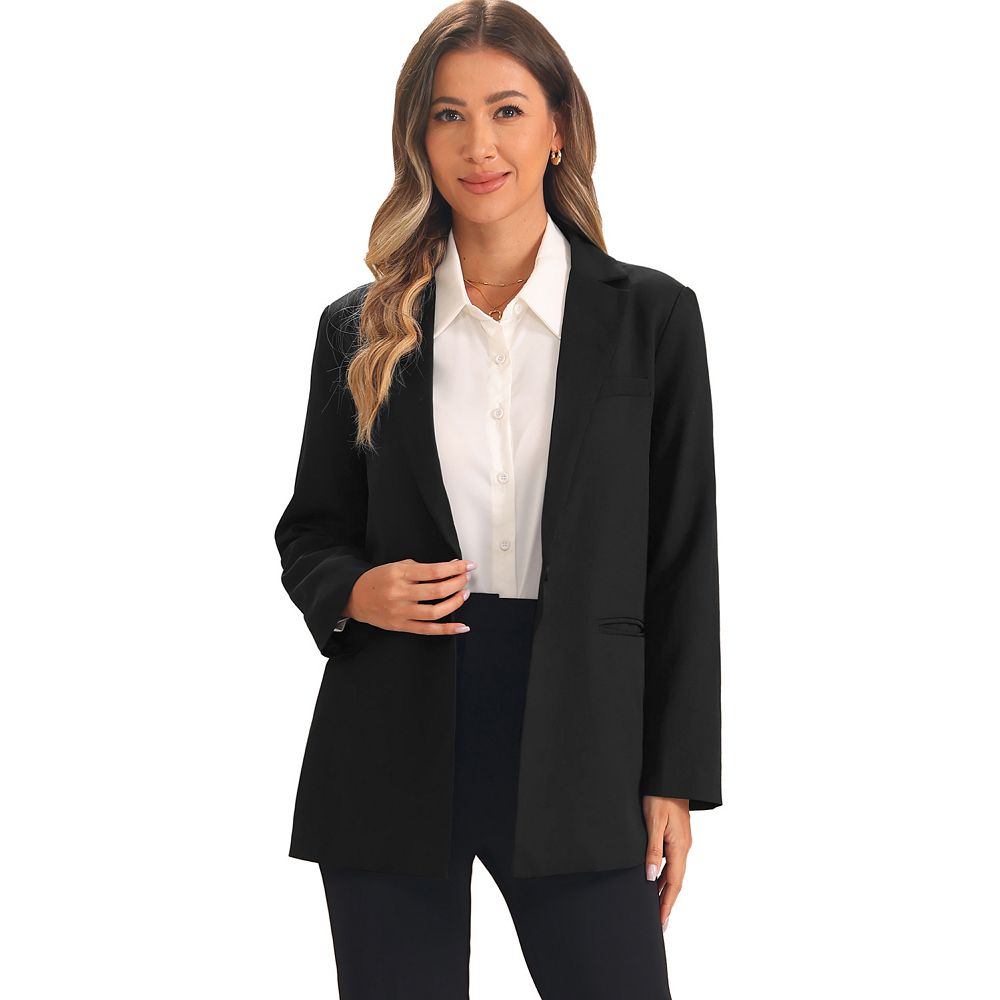Casual Blazers For Women Open Front Long Sleeve Work Office Jackets ...