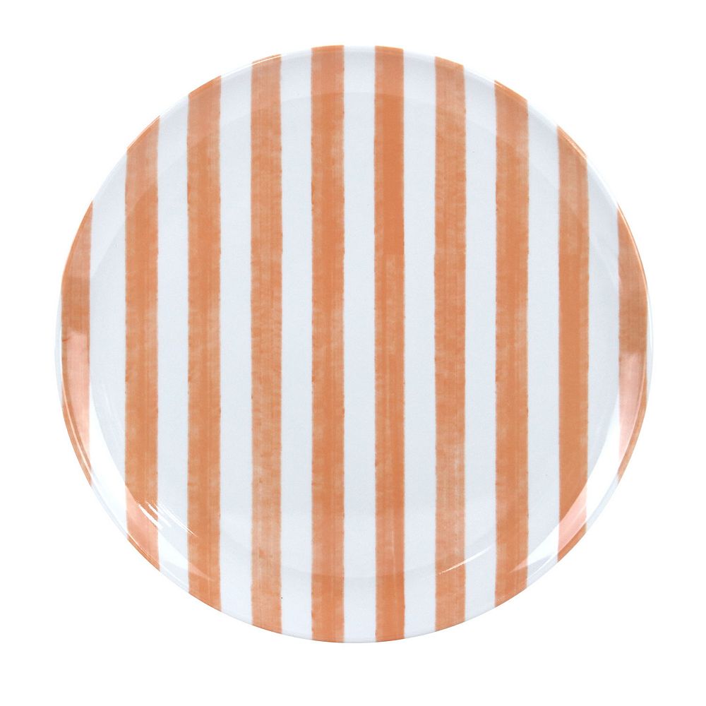 Celebrate Together™ Summer Orange Striped Melamine Dinner Plate