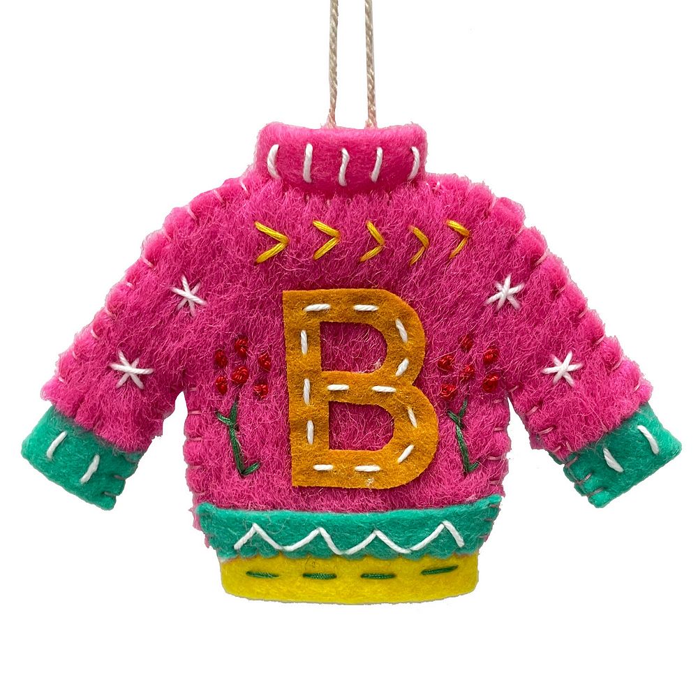 St. Nicholas Square® "B" Monogram Sweater Ornament