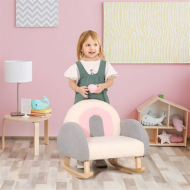 Modern Style Kids Armrest Rocking Sofa Chair with Smooth Rocking Motion