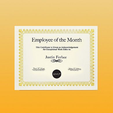 48 Pack Blank Certificate Award Printer Paper Gold Foil Border 8.5" X 11"