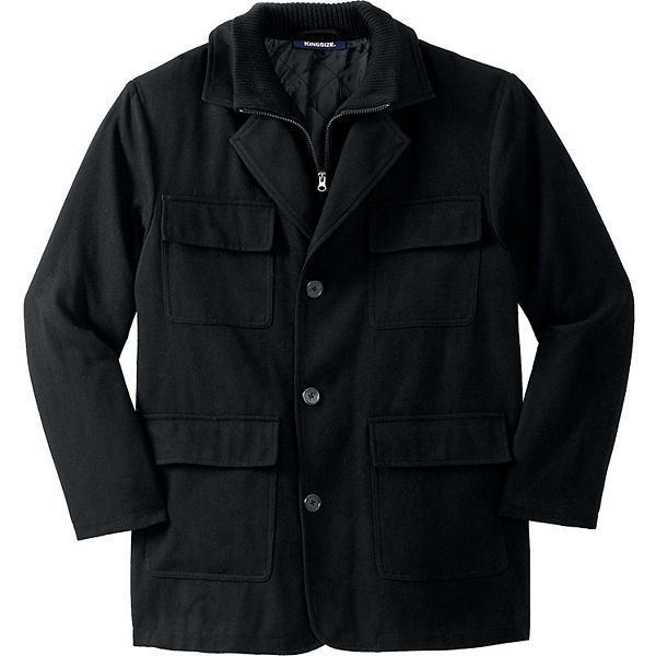 KingSize Men's Big & Tall Multi-Pocket Wool Inset Jacket