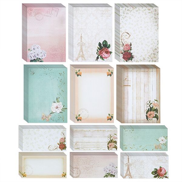 60 Sheets Floral Vintage Stationery Set With Envelopes For Letters, 7. ...
