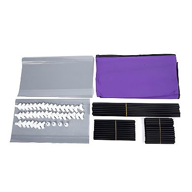 Fashionable 9 Lattices Non-woven Fabric Shoe Rack, Purple