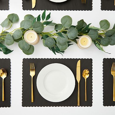 100-pack Black Party Paper Placemats Rectangular Tabletop Mats With ...