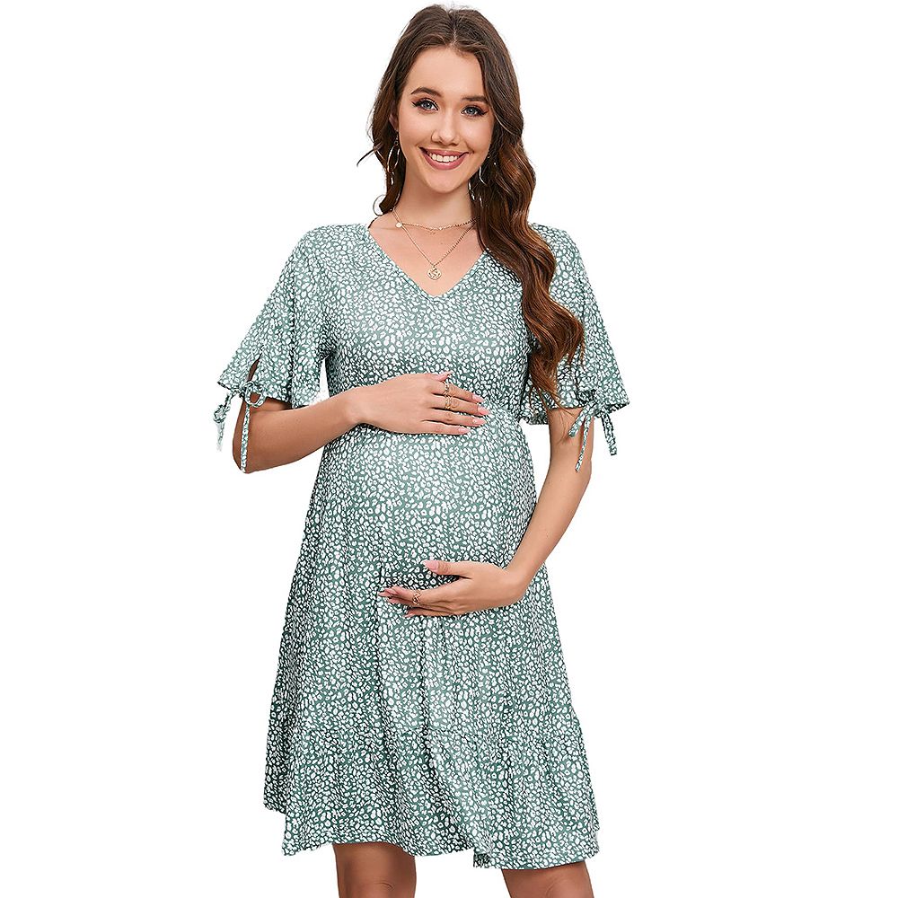 Women's Sweetheart Neck Drawstring Layered Dress Flowy A Line Mini Dress